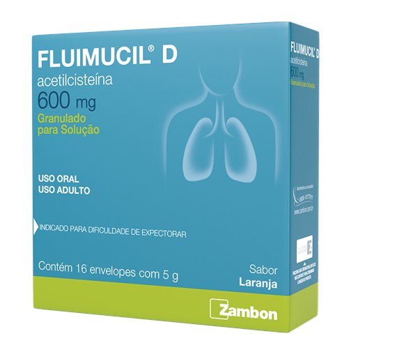 FLUIMUCIL D 600MG 16 ENVELOPES - Ultrafarma