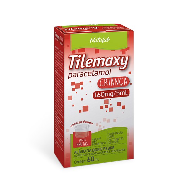 PARACETAMOL - TILEMAXY CRIANÇA 160MG/5ML SUSPENSÃO 60ML - Ultrafarma