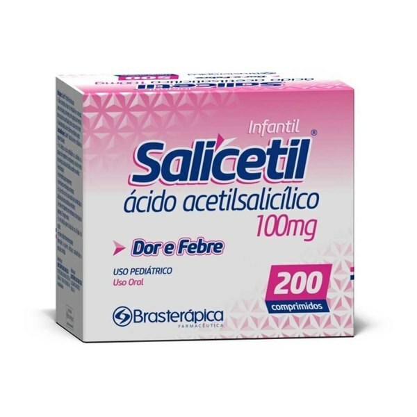 AAS - SALICETIL 100MG INFANTIL 200 COMPRIMIDOS - Ultrafarma