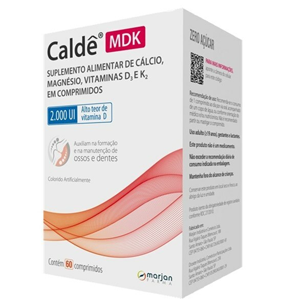 SUPLEMENTO ALIMENTAR CALDÊ MDK 2000UI 60 COMPRIMIDOS - Ultrafarma
