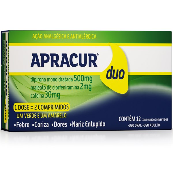 APRACUR DUO 12 COMPRIMIDOS - Ultrafarma
