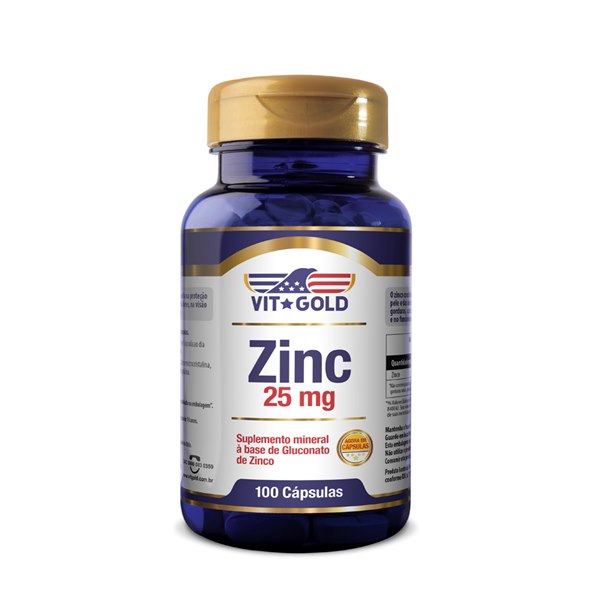 Zinco Vitgold 25Mg 100 Cápsulas - Ultrafarma