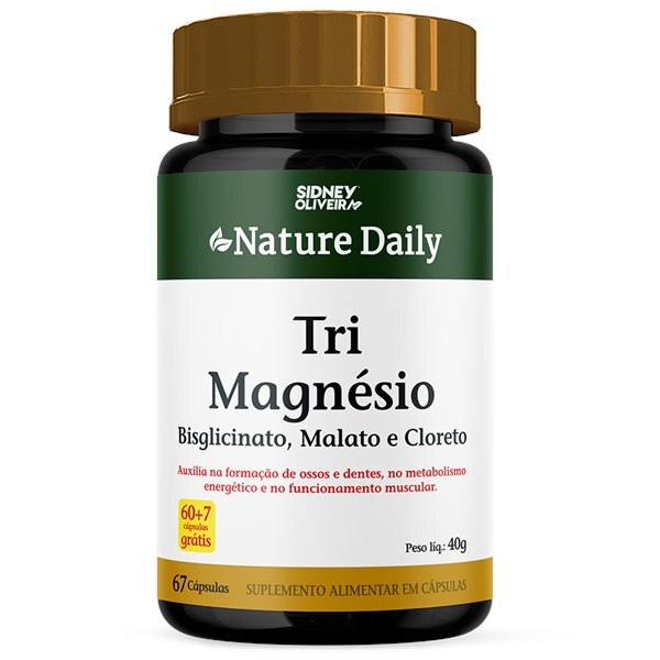 Tri Magnésio Nature Daily 60 Cápsulas + 7 Grátis Sidney Oliveira - Ultrafarma