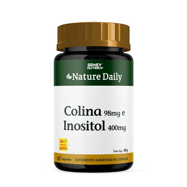 Colina 98Mg + Inositol 400Mg Nature Daily 60 Cápsulas + 7 Grátis Sidney ...