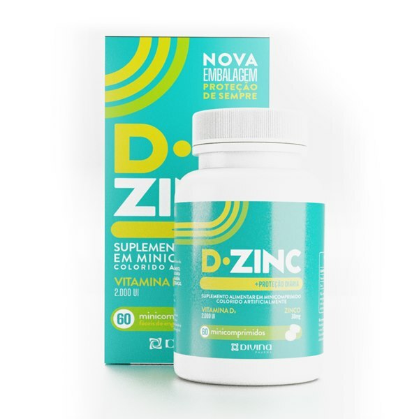Vitamina D 2.000Ui + Zinco 30Mg - D-Zinc 60 Comprimidos - Ultrafarma