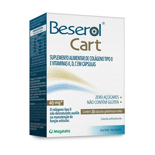 Colágeno Tipo Il Vitamina K,D E C - Beserol Cart 30 Cápsulas Moles ...