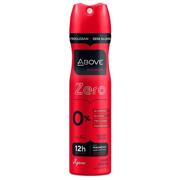 Desodorante Antitranspirante Aerossol Above Women Zero Alumínio 12H 150Ml - Ultrafarma