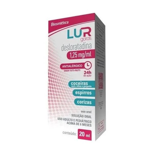 DESLORATADINA - LUR 1,25MG/ML GOTAS 20ML - Ultrafarma