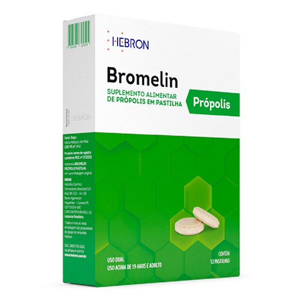 Bromelin Propólis 12 Pastilhas - Ultrafarma