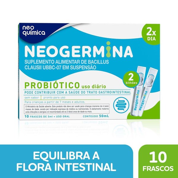 PROBIÓTICO - NEOGERMINA BI 10 FLACONETES SUSPENSÃO - Ultrafarma