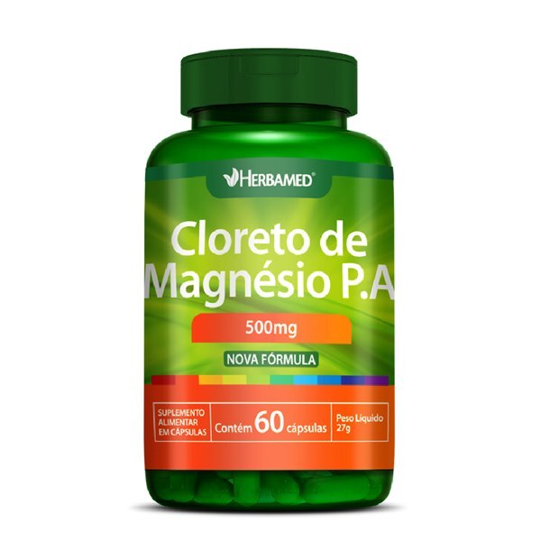 Magnésio P.A. Cloreto Herbamed 60 Cápsulas - Ultrafarma