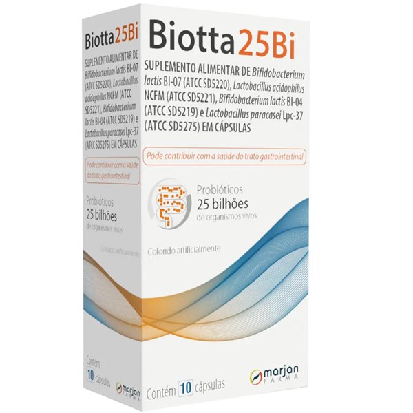 Probiótico Biotta 25 Bi 10 Cápsulas - Ultrafarma