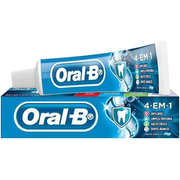 Creme Dental Oral B 4 Em 1 Sabor Menta 70G - Ultrafarma