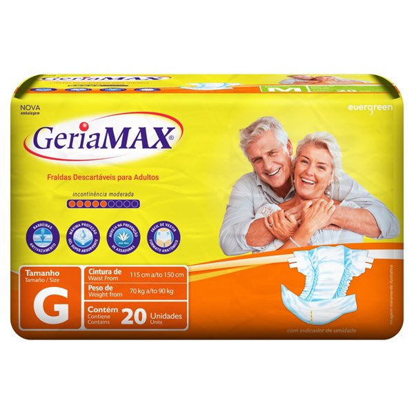 Fralda Geriátrica Geriamax Econômica G 20 Unidades - Ultrafarma