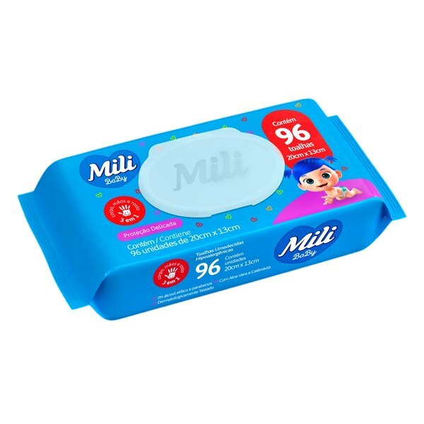 TOALHAS UMEDECIDAS MILI BABY PROTEÇÃO DELICADA - 96 UNIDADES - Ultrafarma