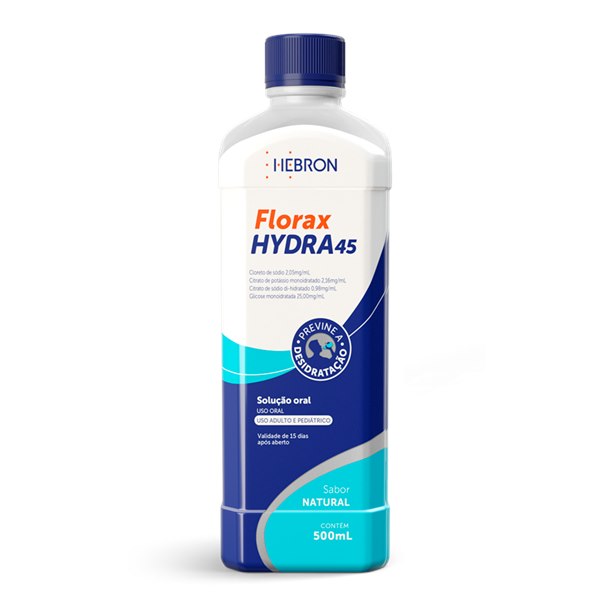 Florax Hydra 45 Sabor Natural Reidratante Oral 500Ml - Ultrafarma