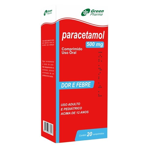 PARACETAMOL 500MG 20 COMPRIMIDOS - GREENPHARMA - GENÉRICO (TYLENOL ...