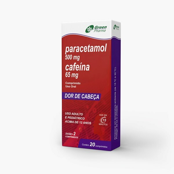 PARACETAMOL + CAFEÍNA 500/65MG 20 COMPRIMIDOS - GREENPHARMA - GENÉRICO ...